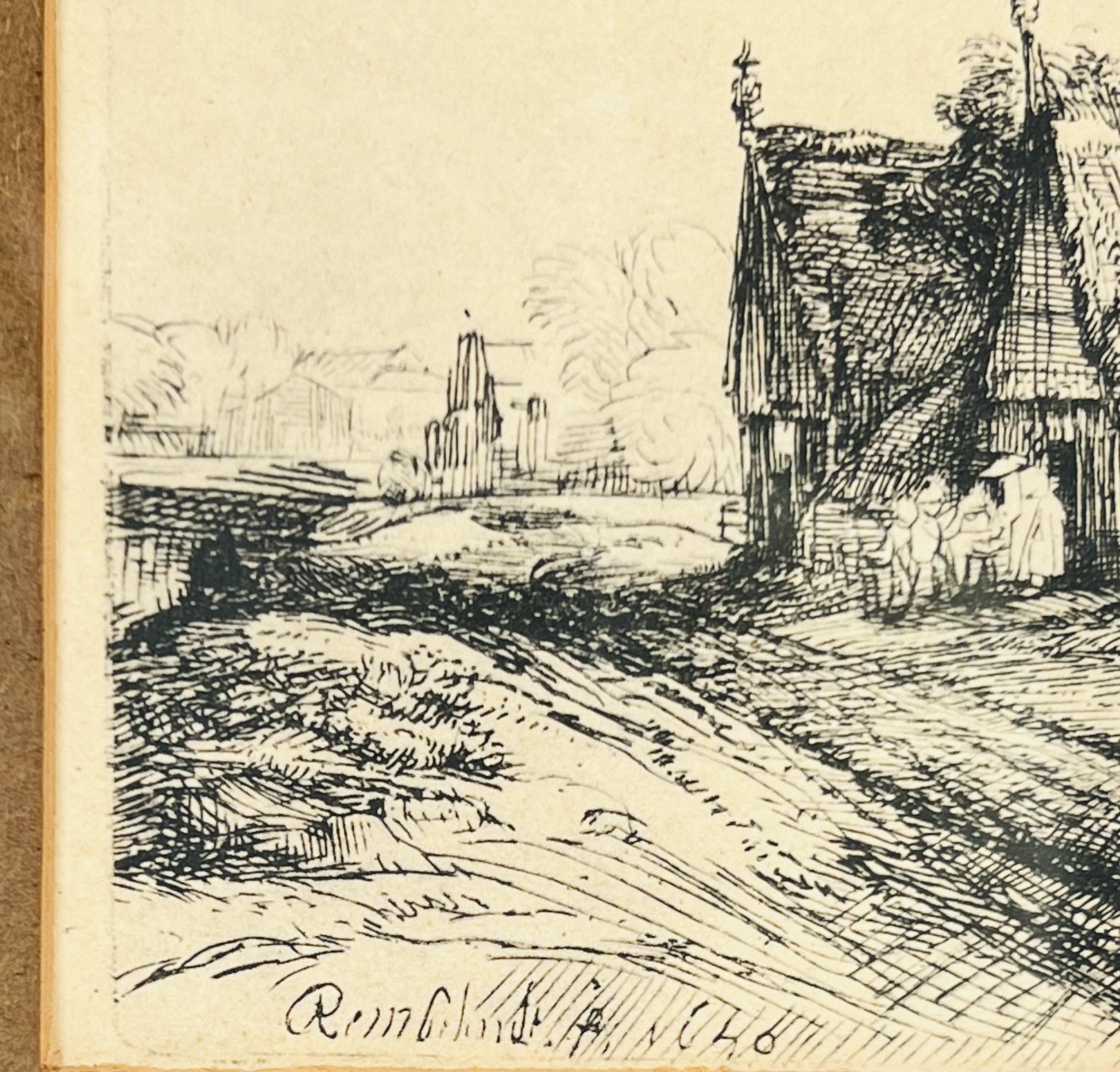 528. Ets, reproductie van Rembrandt van Rijn